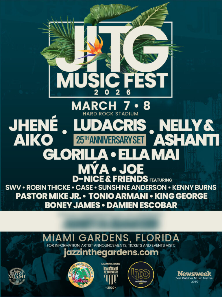 Jhené Aiko, Ashanti and Nelly to Headline Jazz in the Gardens 2026